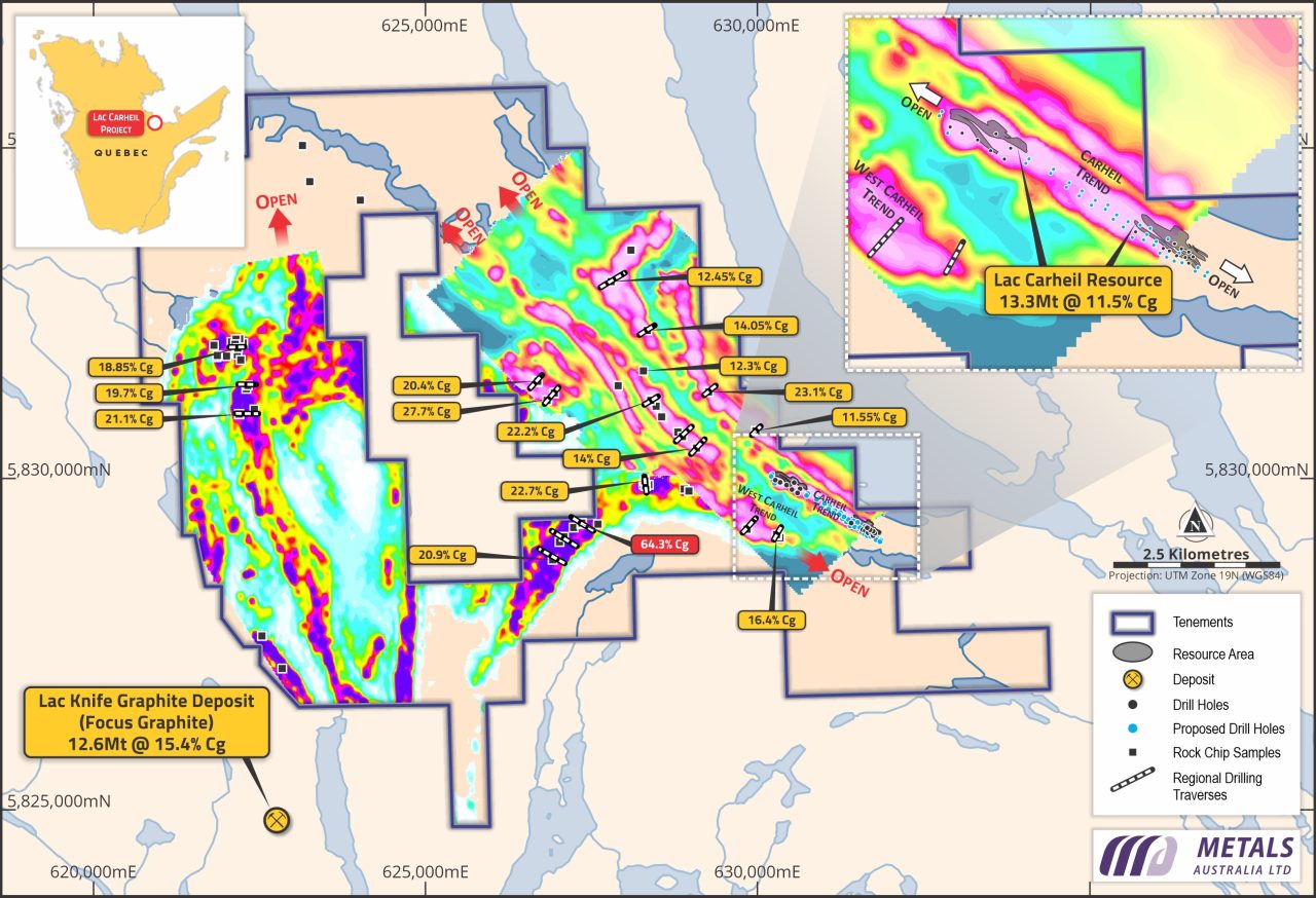 Lac Carheil Graphite | Metals Australia Limited